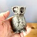 Owl Sculpture Paperweight, Extremely Heavy Metal or Rock Figurine ...