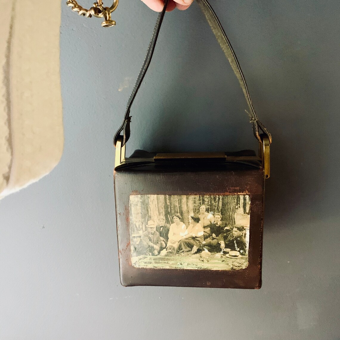 Vintage Hand Bag 1930-40 Leather Box Style Purse Very Chic - Etsy