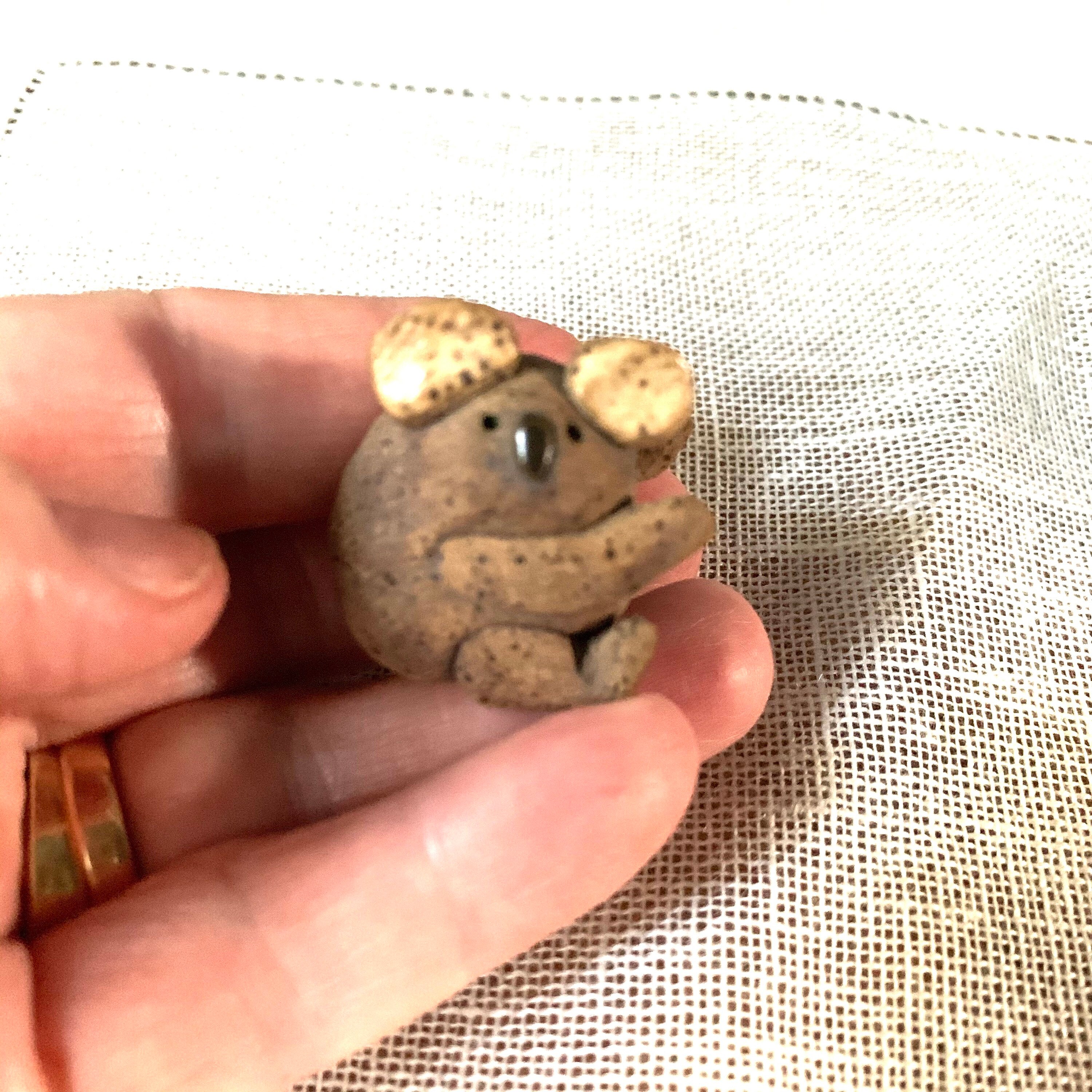 Miniature Clay Koala Bear Mini Animals Small Clay Sculpture - Etsy