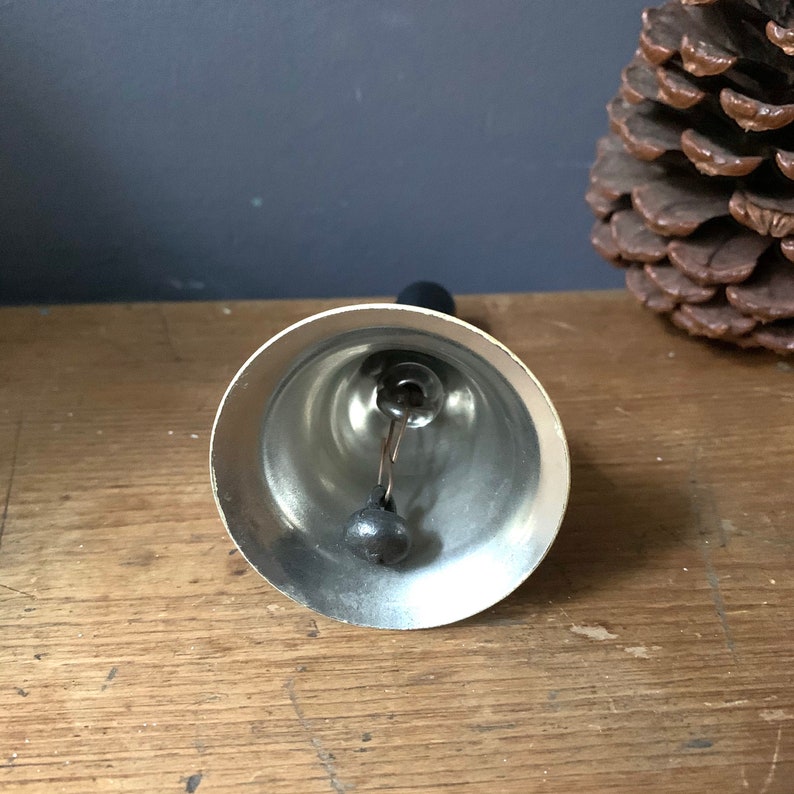 Small Hand Bell With Wooden Black Handle and Painted - Etsy