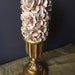 Beautiful Pink and Gold Porcelain Lamp With Raised Sculpted - Etsy