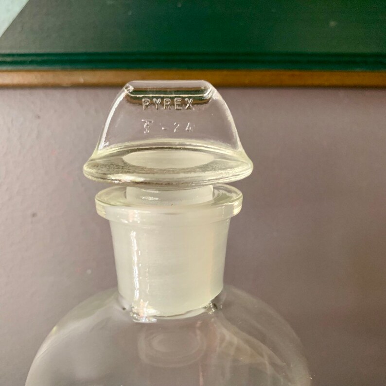 Pyrex Pharmacy Bottle with Glass Stopper Vintage Apothecary | Etsy