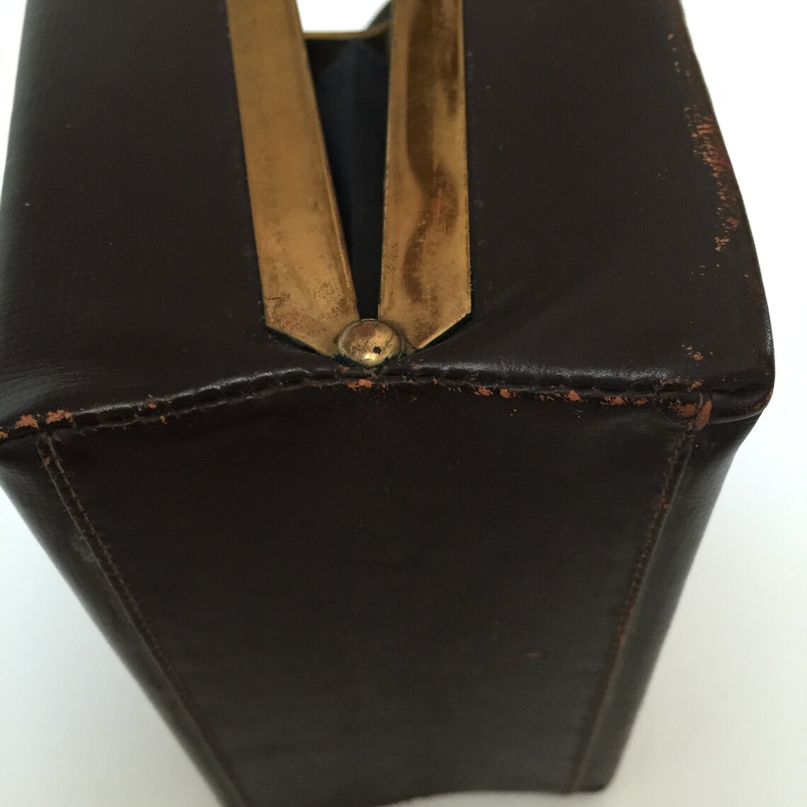 Vintage Hand Bag 1930-40 Leather Box Style Purse Very Chic - Etsy