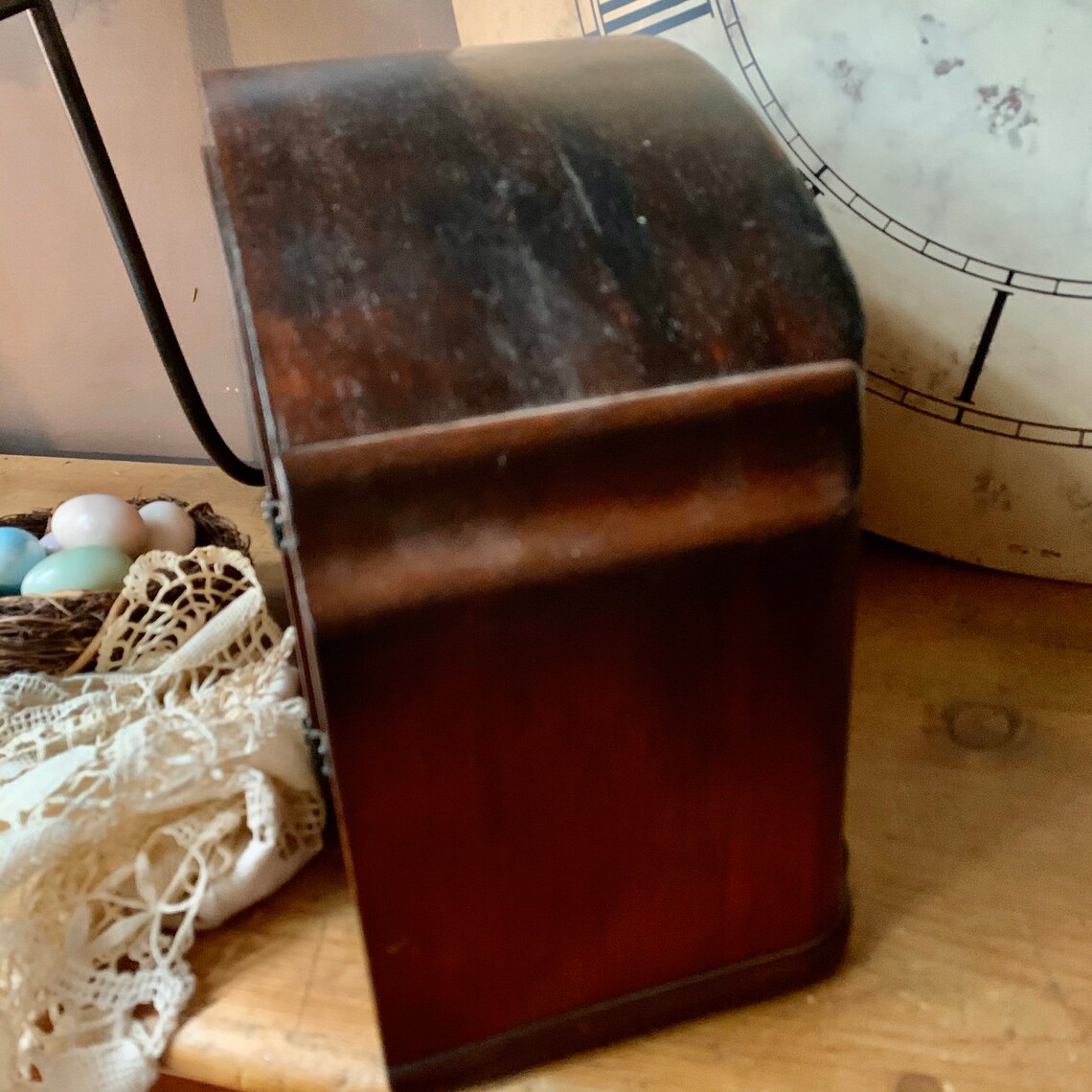 Art Deco Clock Case Empty Wooden Clock Box Signed Seth - Etsy