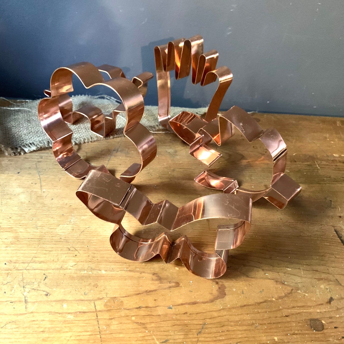 Large Copper Cookie Cutters Christmas Baking Fall Season | Etsy