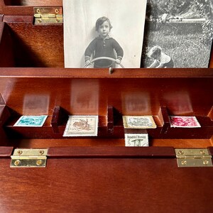 Vintage Desk Organizer Stationary Box, Letter and Photos Holder, Postal ...