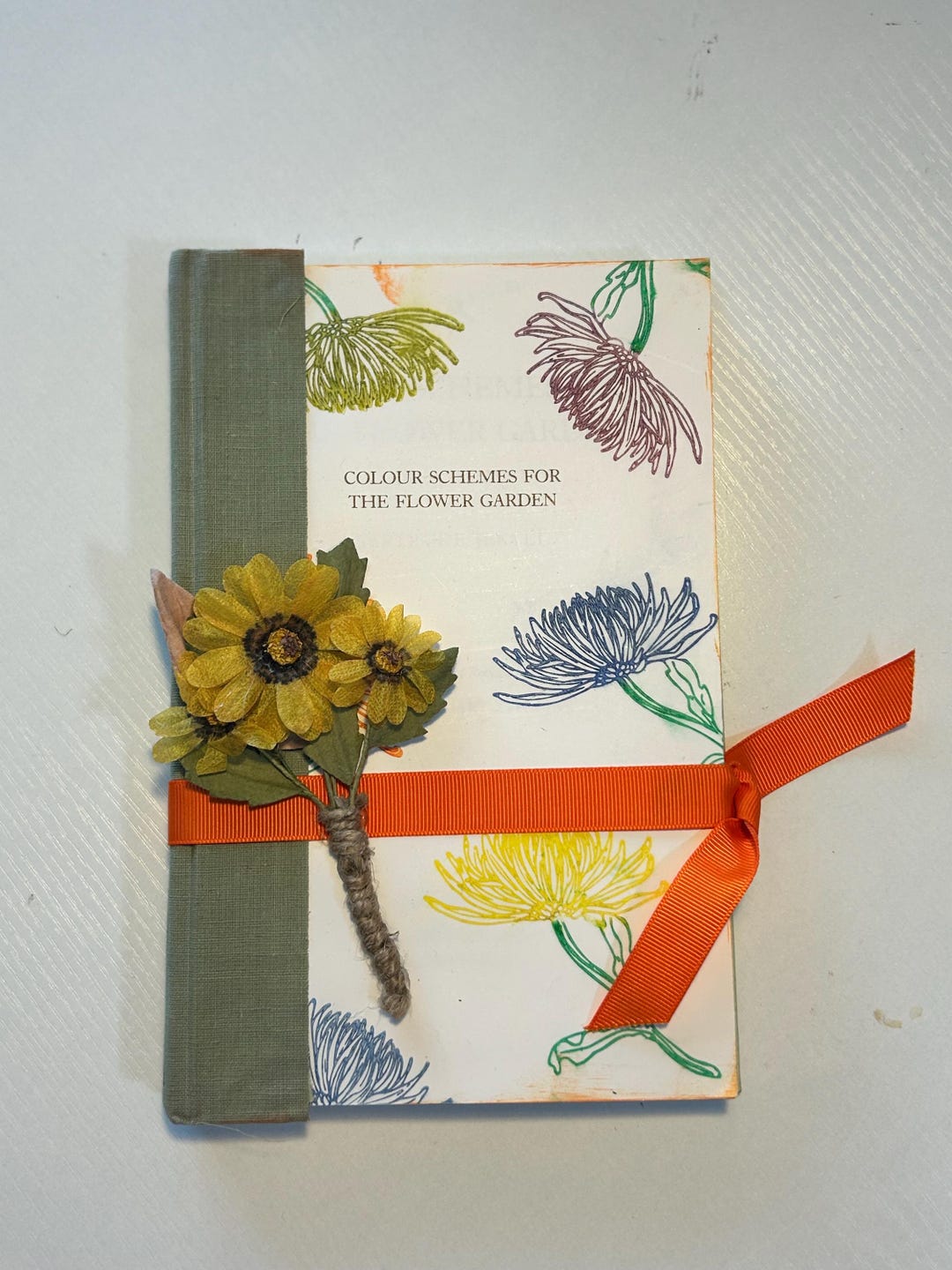 Flower Garden Book About Color Schemes, Hand Stamped and Decorated ...