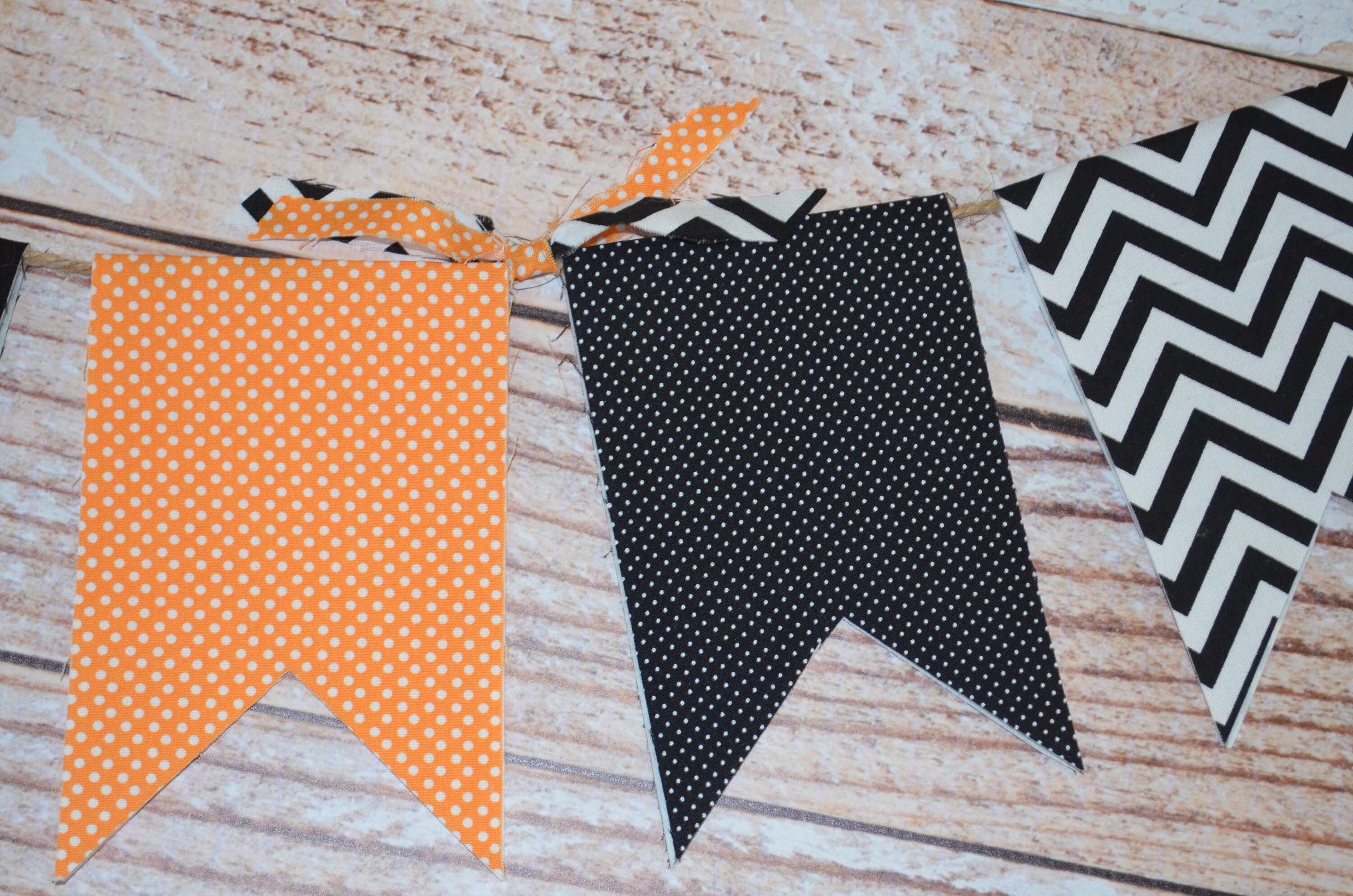 Halloween Bunting Orange, Black and White, 7-8 Foot Length, Party Decor ...