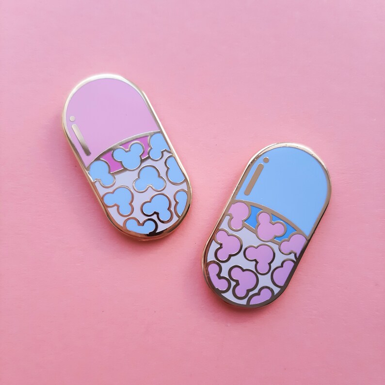 Mickey Medication Pill Hard Enamel Pins L Medical Mickey - Etsy
