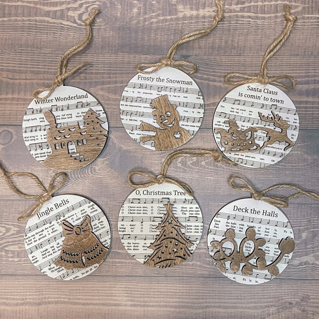 Sheet Music Christmas Carol Ornaments, Christmas Music Ornaments ...