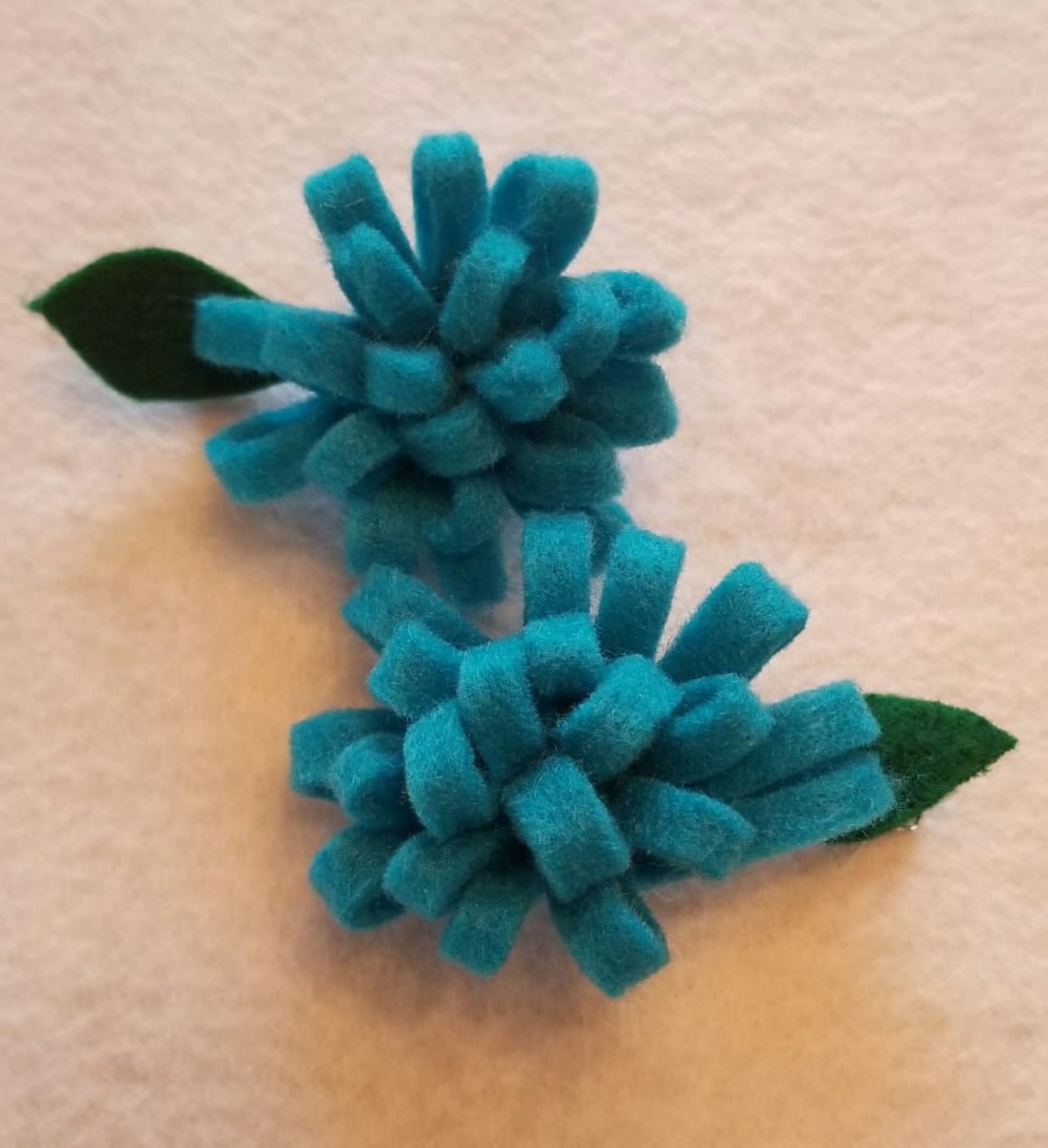 Baby Blue Flower Hair Clips - Etsy