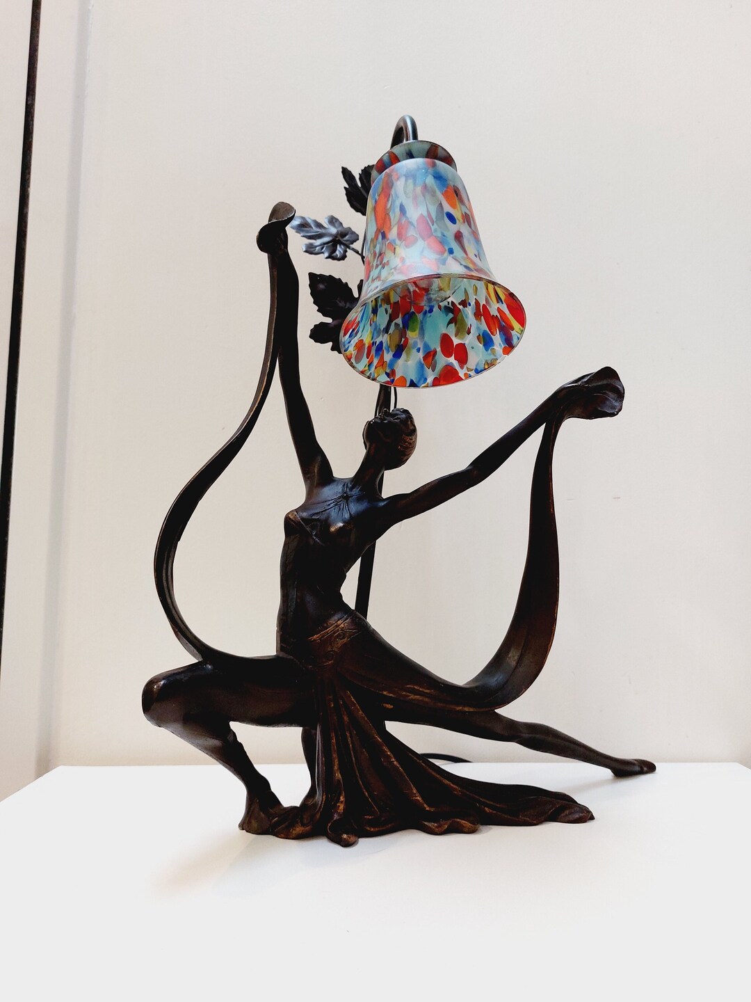 Italiaanse Murano Glazen Lamp Art Deco Stijl Danser - Etsy