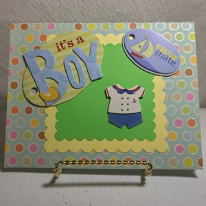 Baby Boy Card, Cute Cards, Handmade Cards, Handmade Baby Card, Pop up ...