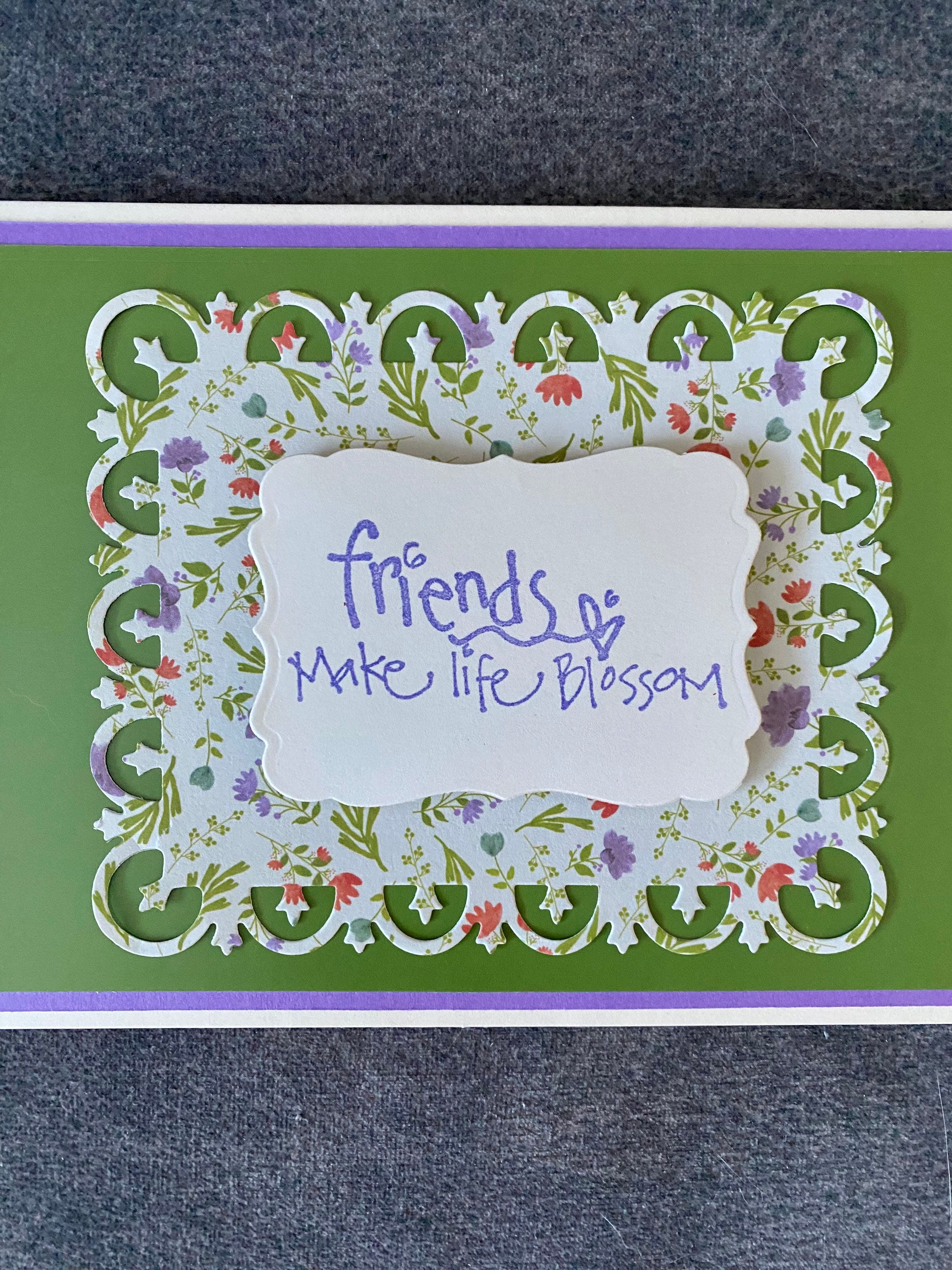 Thank You Card. Handmade Friend Card, Friendship Card, Friend Cards ...