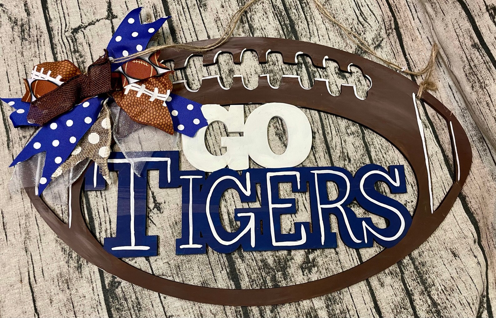 Go Highschool Football Shape Cutout Wood Door Hanger Decor - Etsy