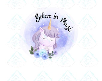 Unicorn, Believe in Magic SVG, DXF, PNG, Jpg, Eps, Unicorn, Digital ...