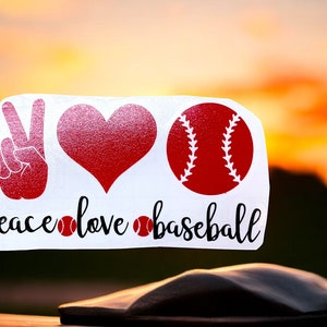 Peace Love Baseball Vinyl Custom Decal Laptop Cup Auto Window - Etsy