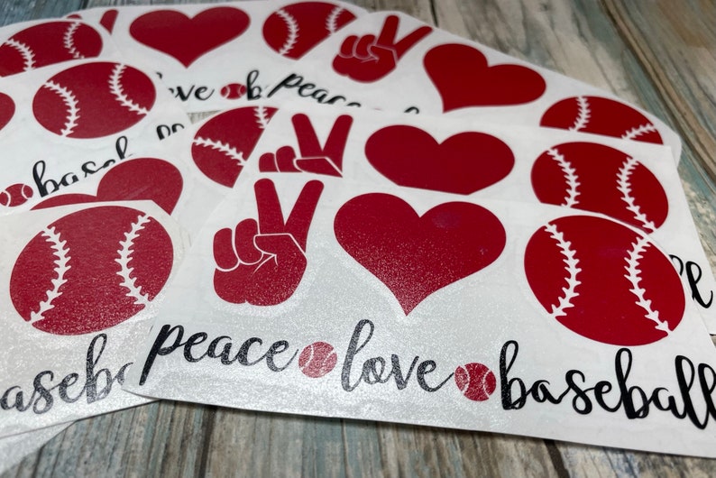 Peace Love Baseball Vinyl Custom Decal Laptop Cup Auto Window - Etsy