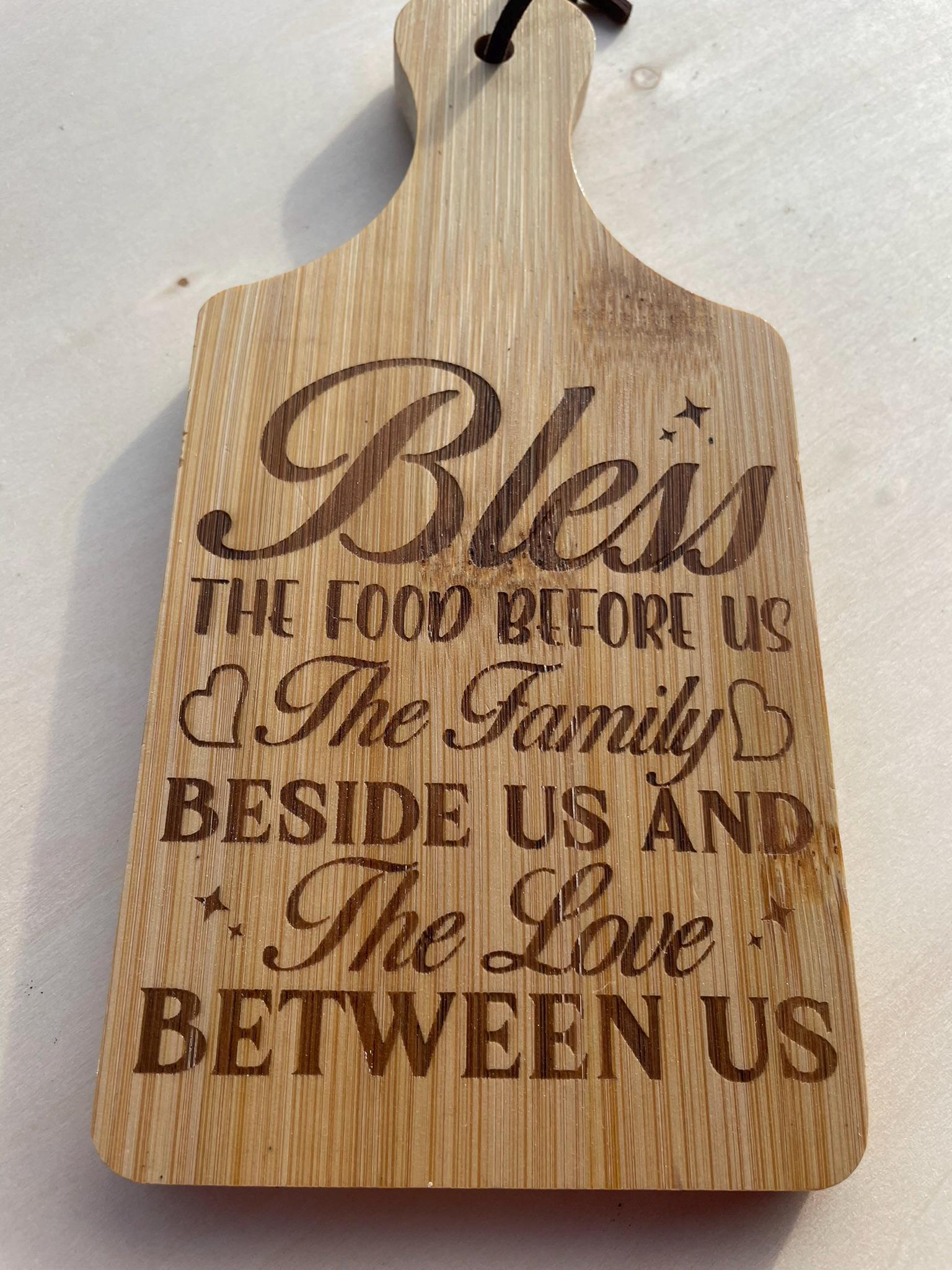 Mini Chopping Block Bless the Food Before Us Decor - Etsy