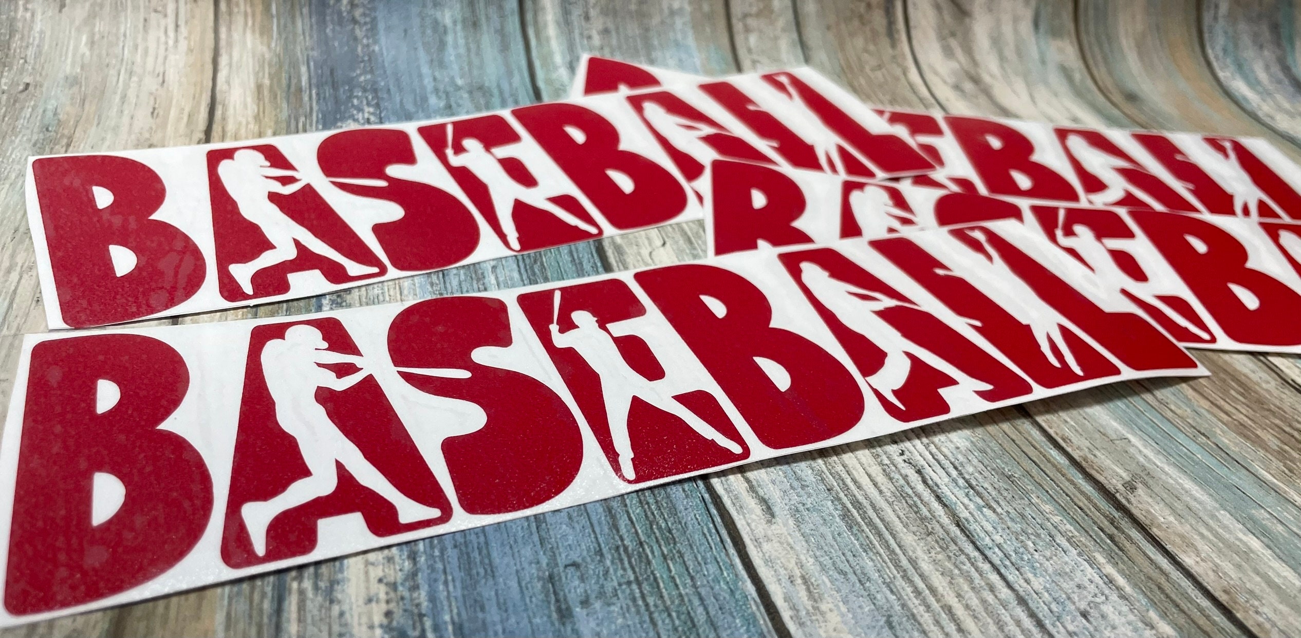 Baseball Word Design Red Vinyl Custom Decal Laptop Cup Auto Window - Etsy