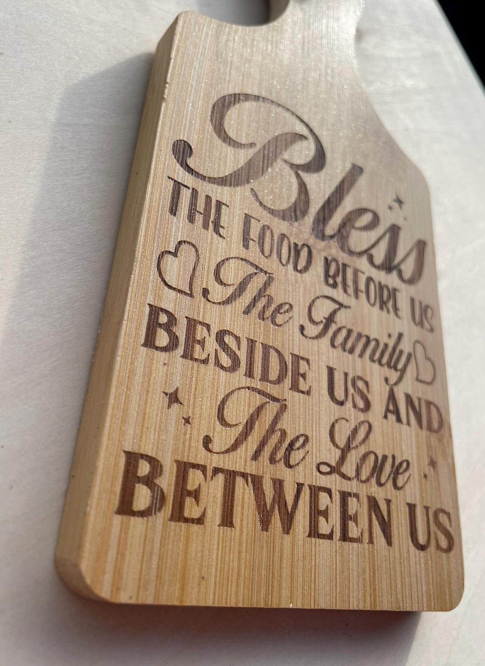 Mini Chopping Block Bless the Food Before Us Decor - Etsy