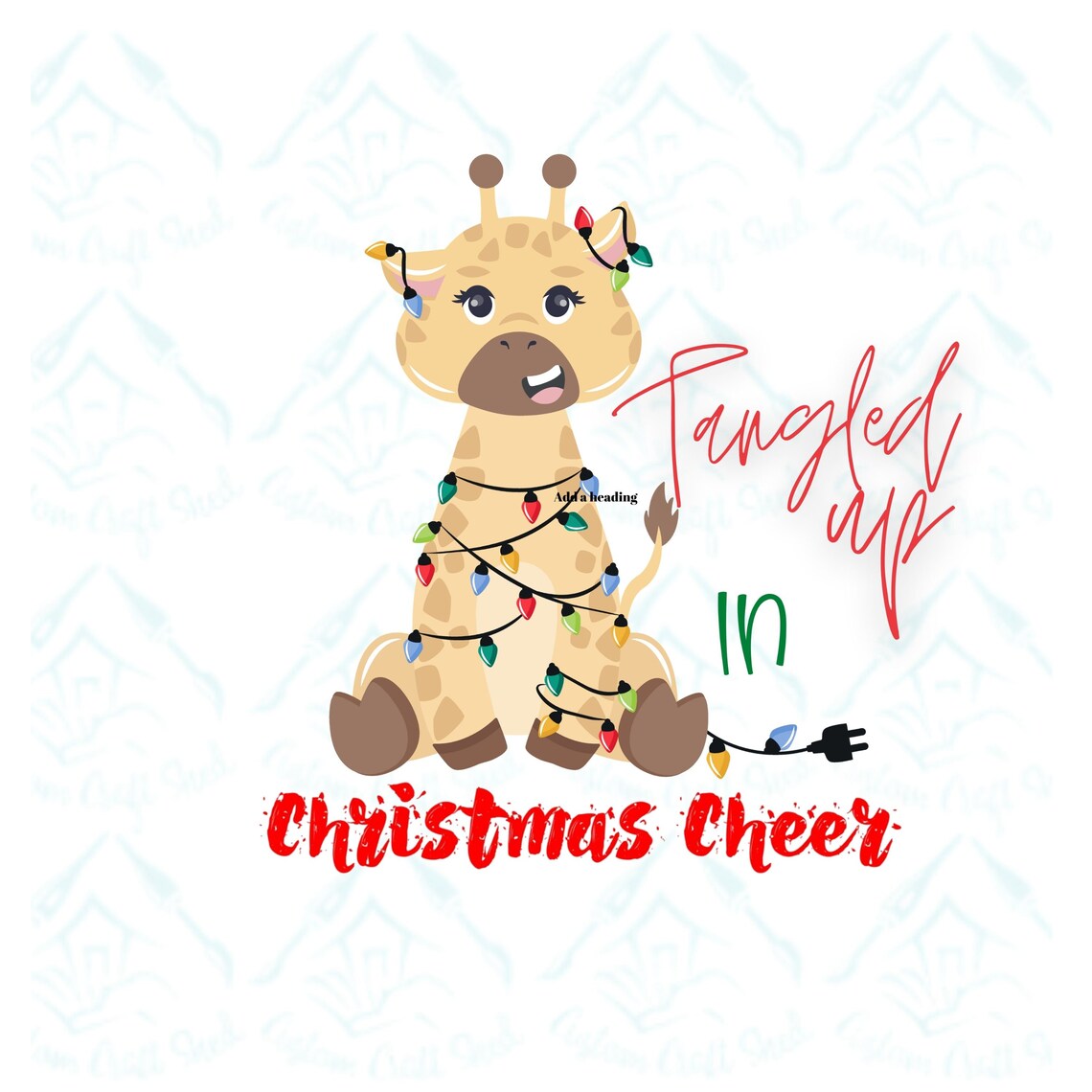 Tangled up in Christmas Cheer Giraffe/digital - Etsy