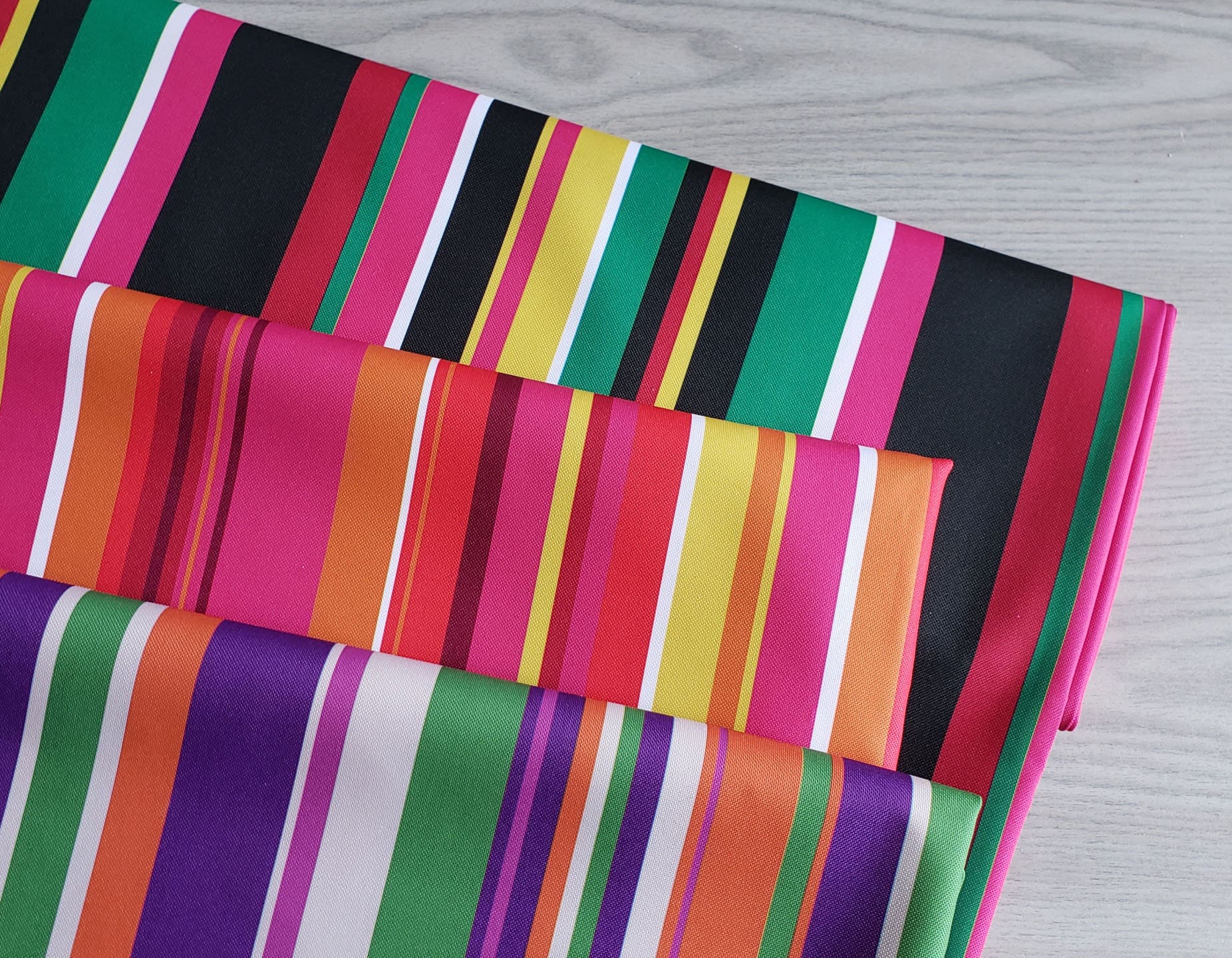 Tela impermeable Rayas de colores Tela resistente al agua | Etsy