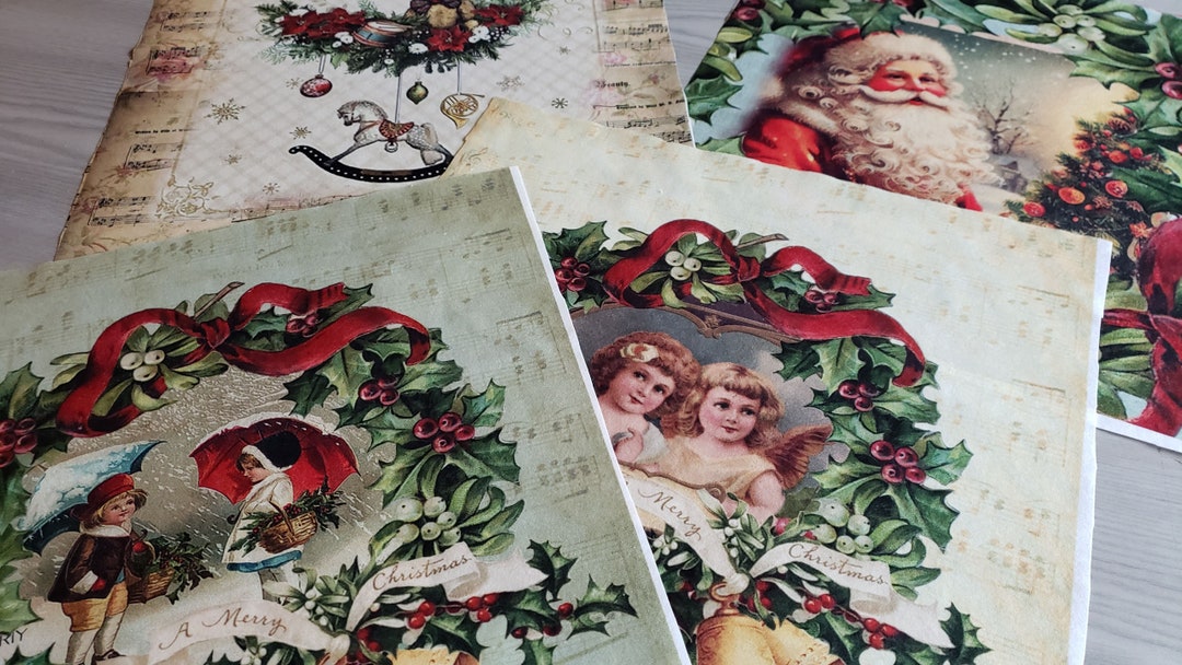 Victorian Style Christmas Theme Ready Panel Cushion Panel Craft DIY ...