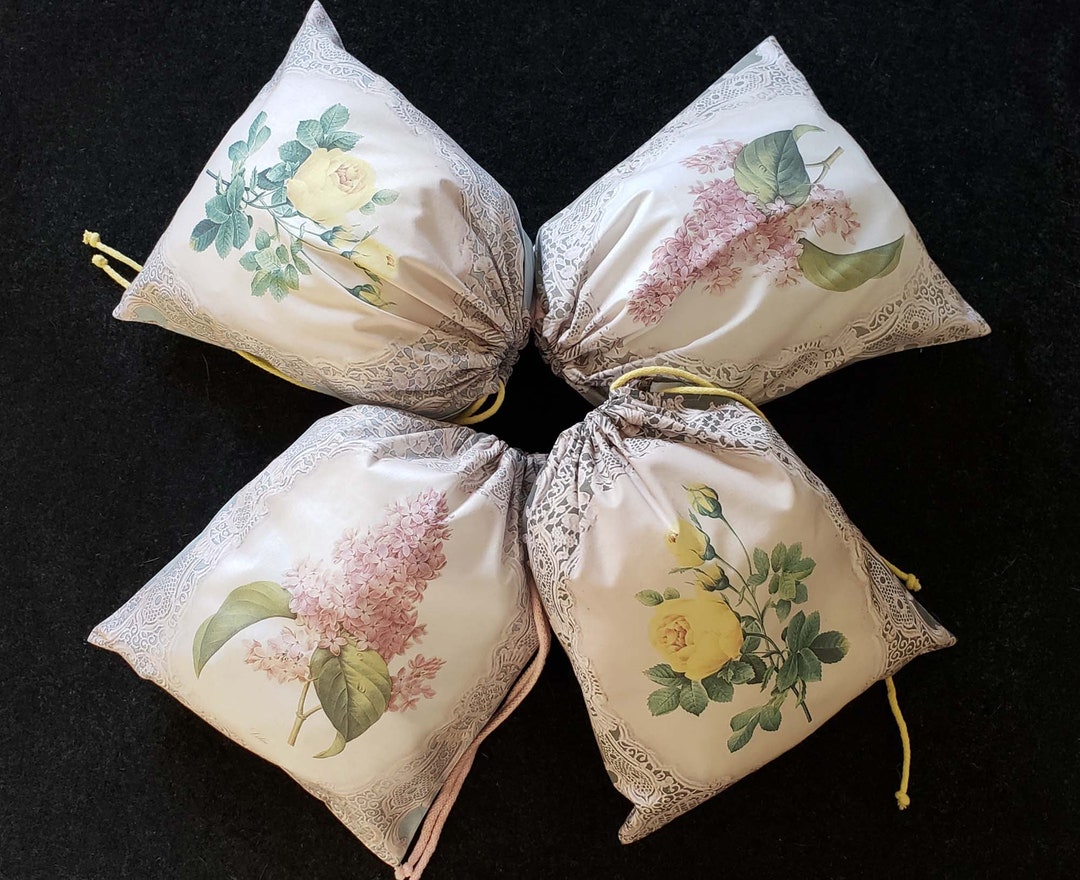 Decorative Storage Bags Vintage Style Flowers Storage Bag Storage Pouch ...