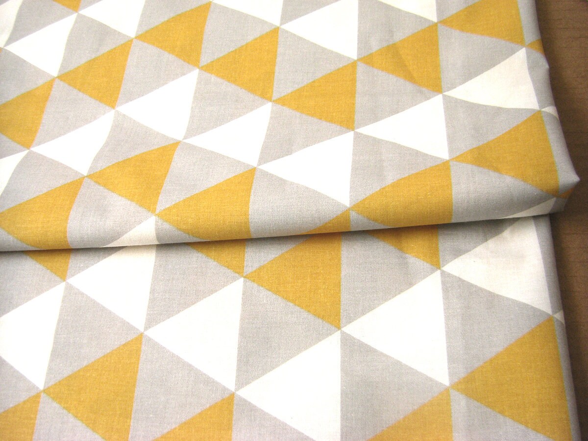 Triangles Pattern 100% Cotton Fabric Optional Colors Medium | Etsy