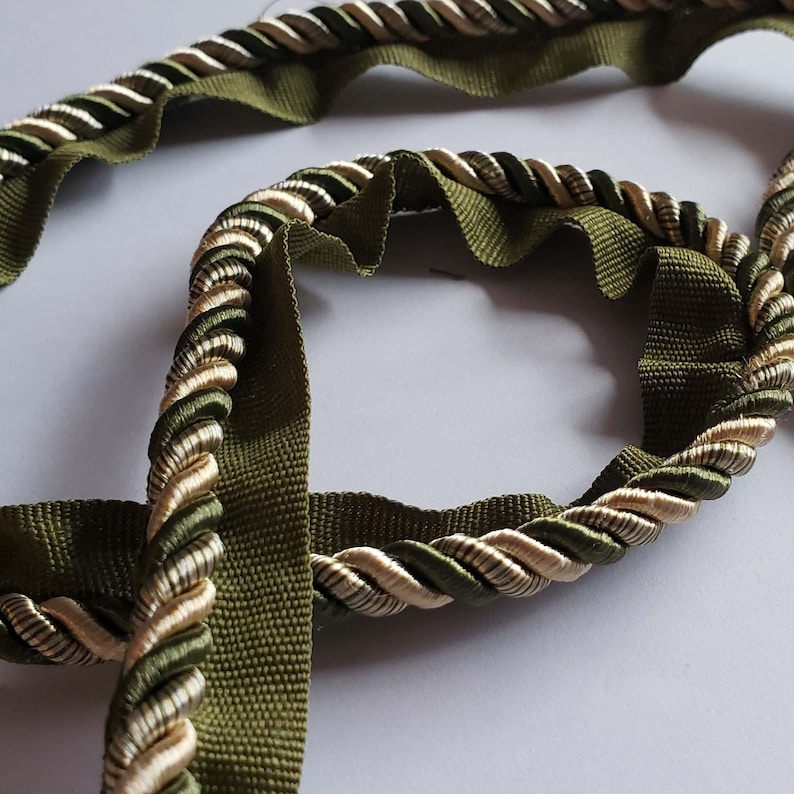 7mm Multicolor Flanged Piping Cord Color Range Lip Cord Upholstery ...