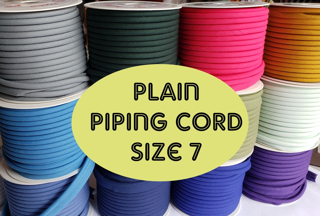 Plain 7mm Flanged Piping Cord Polycotton Matt Decorative Piping Rope ...