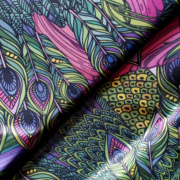 Peacock Fabric - Etsy