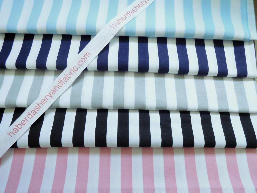 Cotton Fabric -striped Fabric - 5 Colors 15mm/15mm Curtain Fabric ...