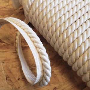 100% Cotton Piping 6mm or 10mm Natural Cord Flanged Piping Cord 3 Ply ...