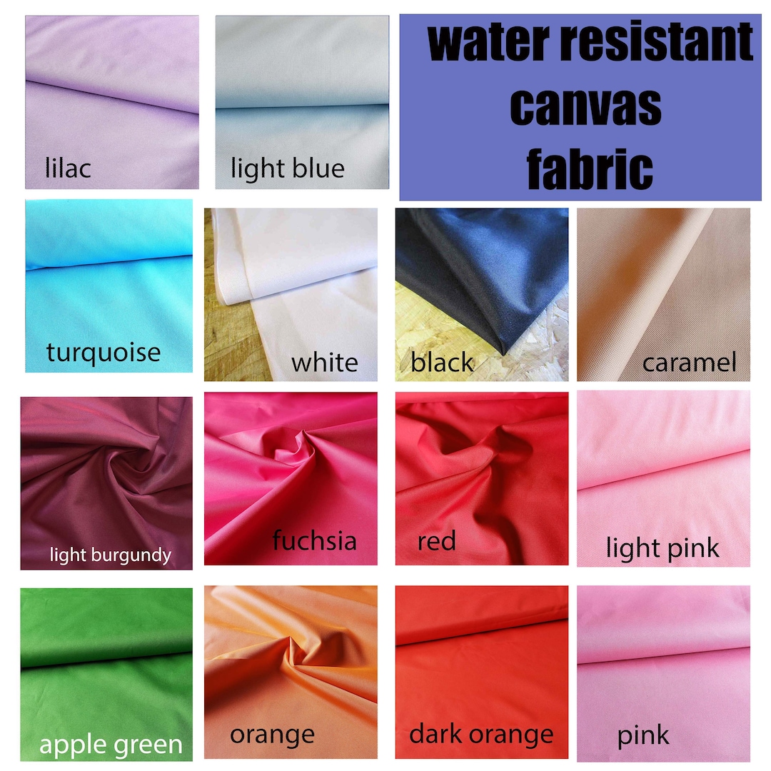 Water Resistant Canvas Fabric Solid Outdoor Fabric Water Resistant ...