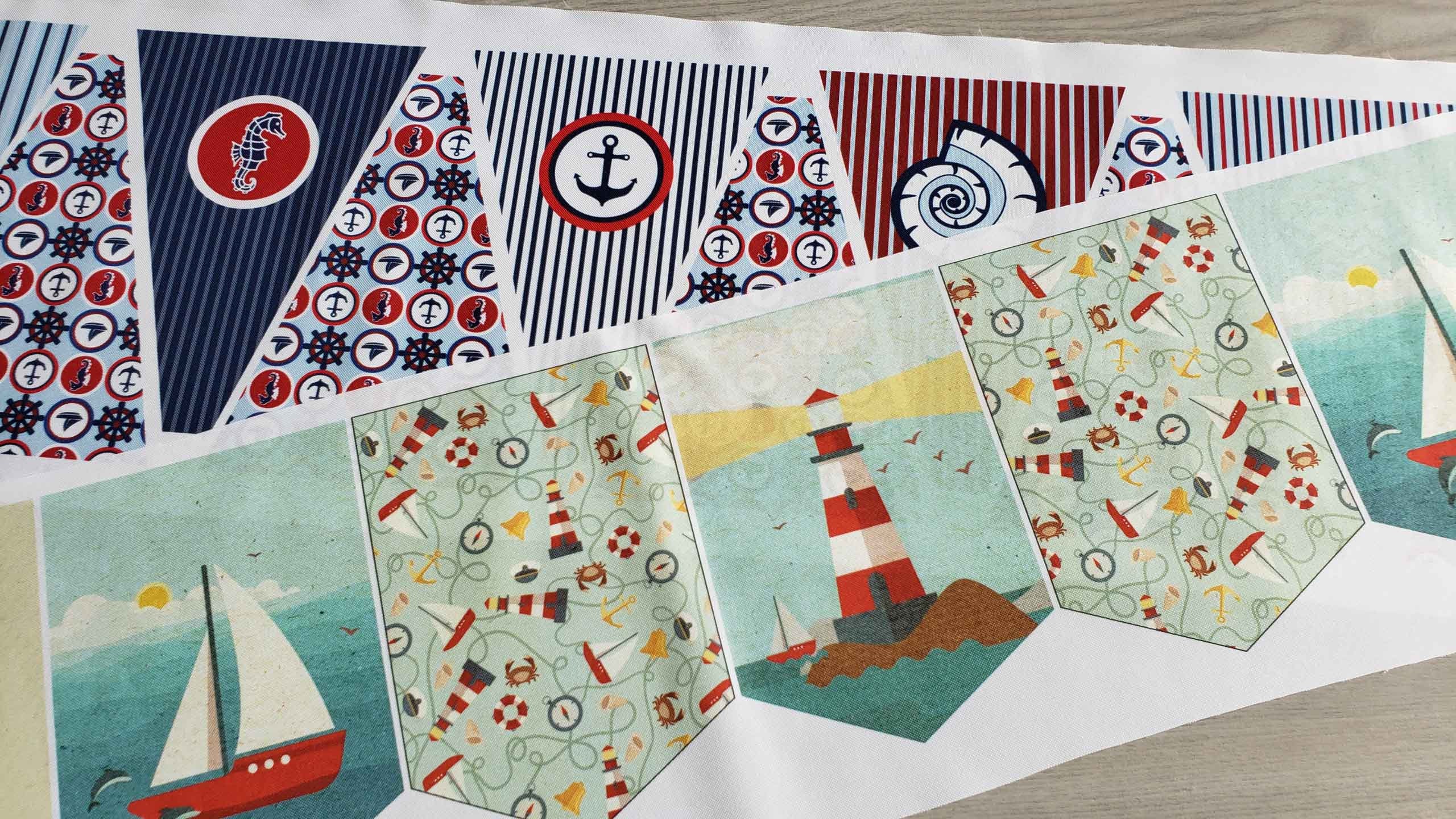 Outdoor / Indoor Bunting Nautical Theme Water-repellent Fabric Flags ...