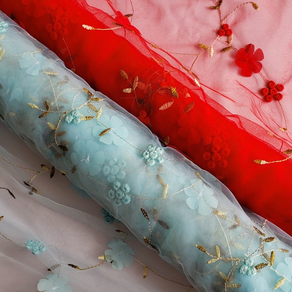 Embroidered Fabric - Etsy