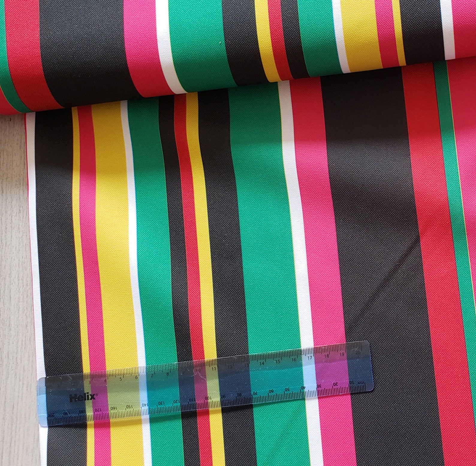 Tela impermeable Rayas de colores Tela resistente al agua | Etsy