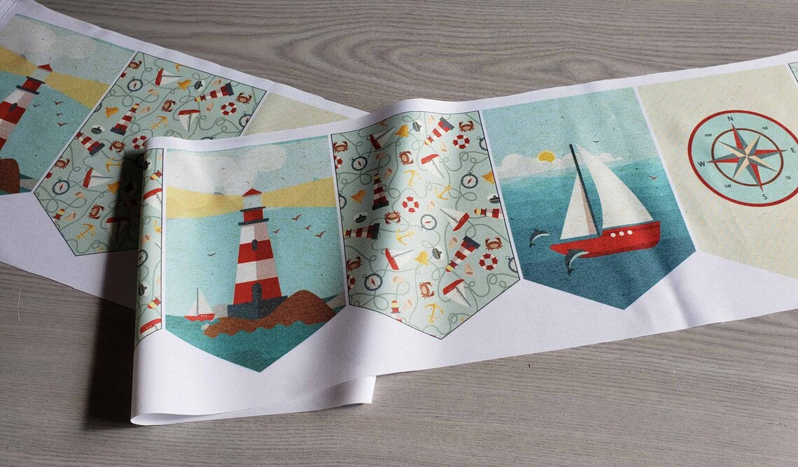 Outdoor / Indoor Bunting Nautical Theme Water-repellent Fabric Flags ...