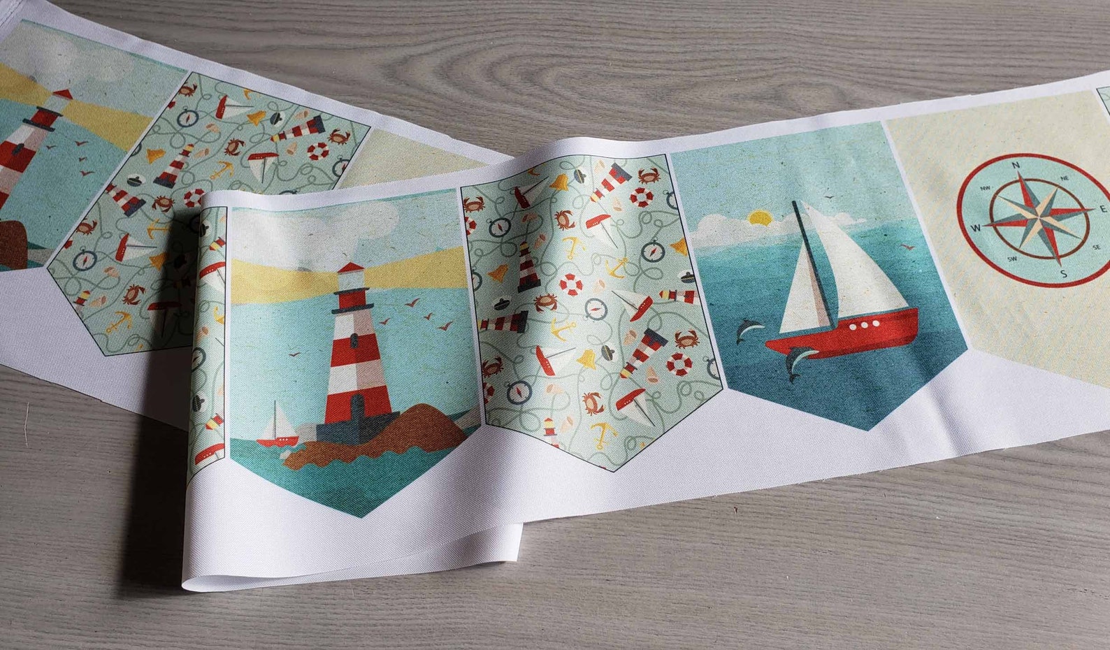 Outdoor / Indoor Bunting Nautical Theme Water-repellent Fabric Flags ...
