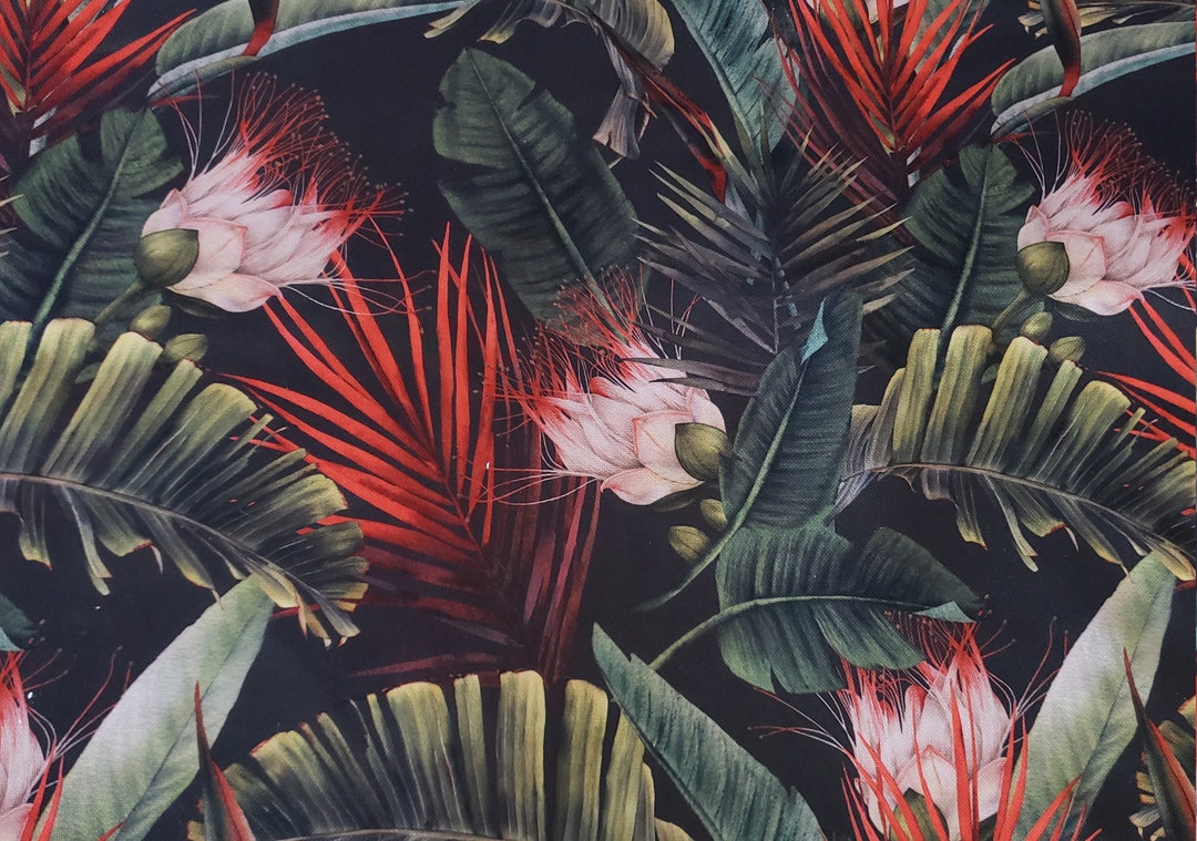 Waterproof Fabric Protea Flower Tropical Plants Protea Water Resistant ...