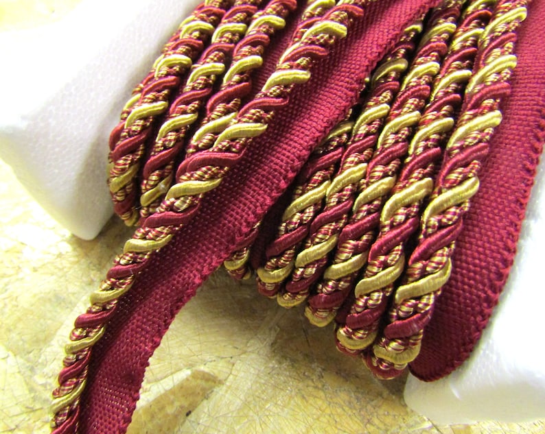 7mm Multicolor Flanged Piping Cord Color Range Lip Cord Upholstery ...