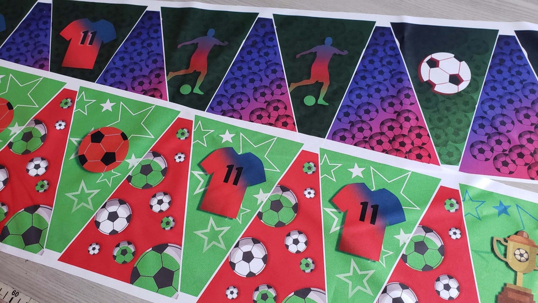 Outdoor / Indoor Bunting Soccer Football Theme Water-repellent Fabric ...