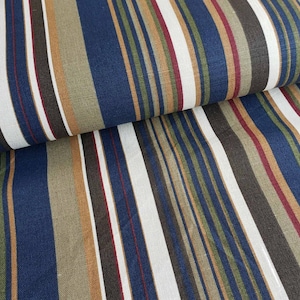 100% Linen Fabric Multicolor Stripes Fabric Textured Fabric Medium ...