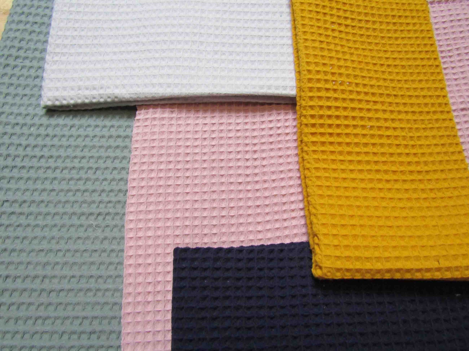 100% Cotton Thick Waffle Pique Honeycomb Fabric by Fat Quarter or Half ...