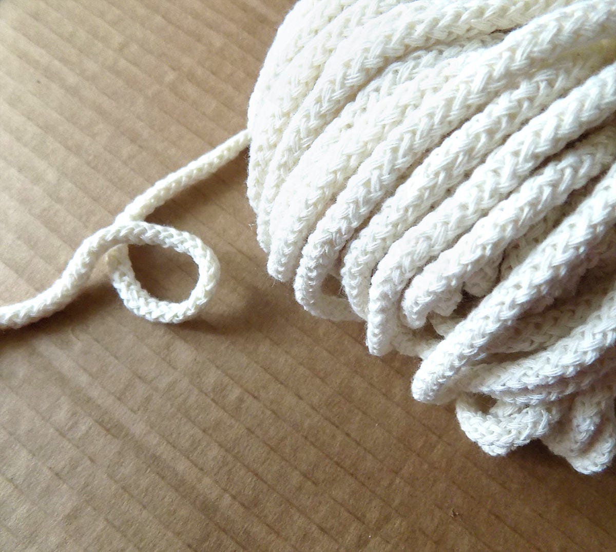 Braided Cotton Cord Macrame Cord Three Colors Size 5 Optional | Etsy