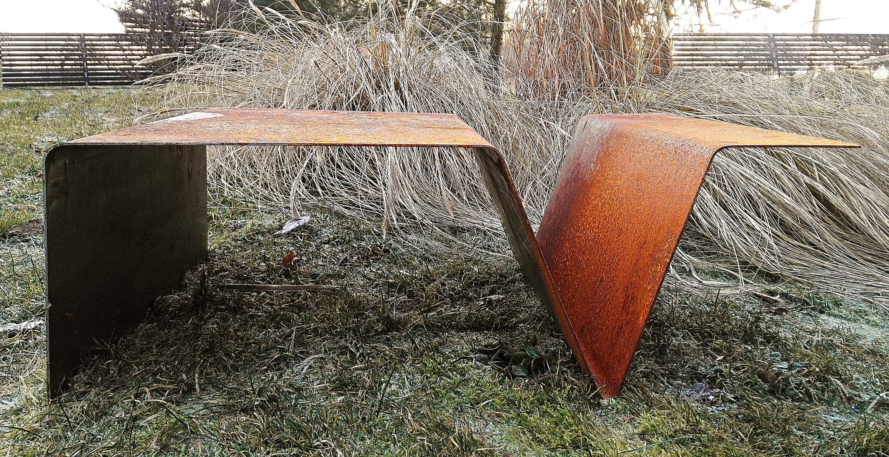 Rusted Metal Coffee Table With Storage Heavy Duty Rusty | Etsy