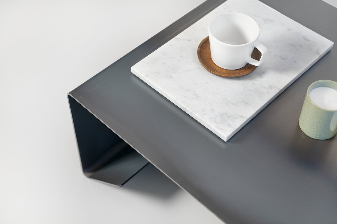 Rectangle Metal Coffee Table With Storage. Heavy-duty Raw - Etsy