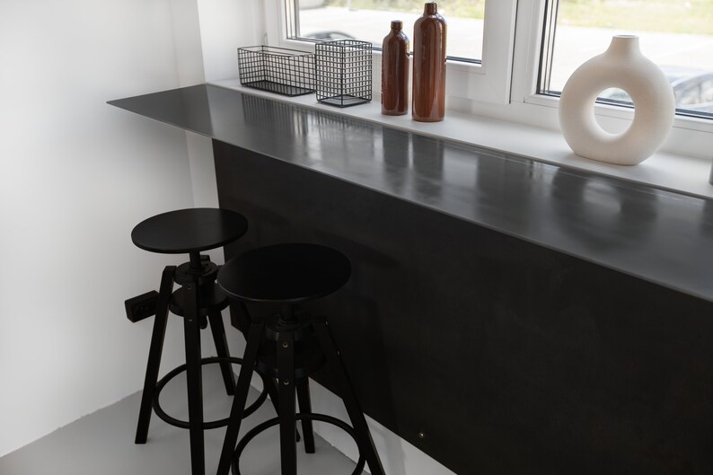 Black Metal Loft Bar Table. Modern Breakfast and Dining High - Etsy